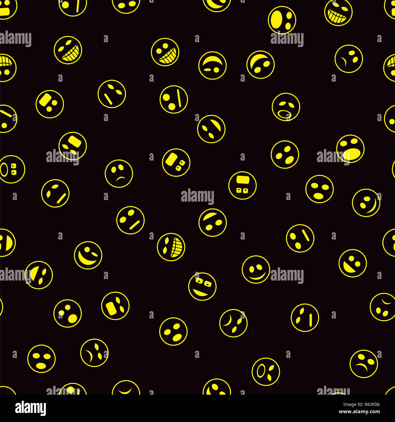 Seamless pattern smiling emoji hi-res stock photography and images - Alamy
