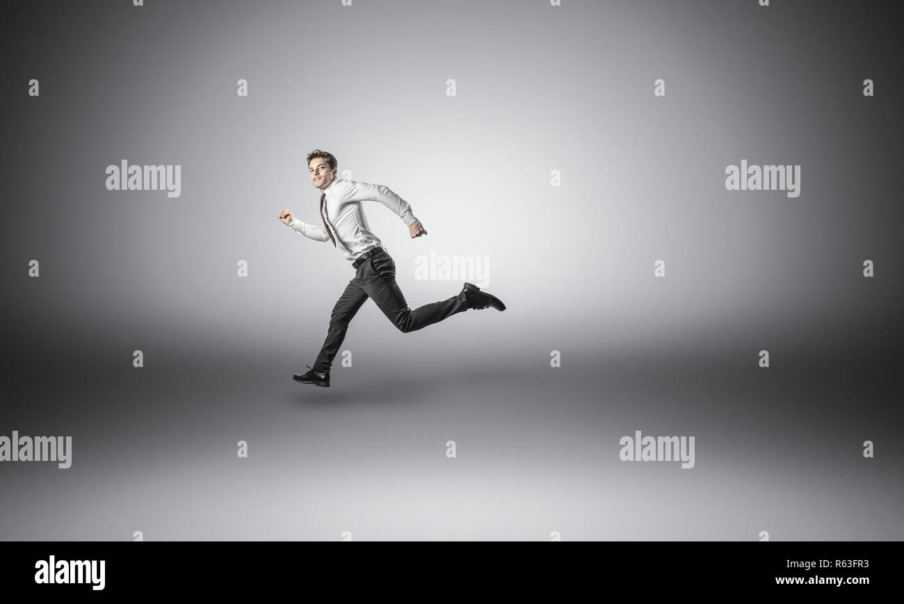 Business man running work hi-res stock photography and images - Alamy