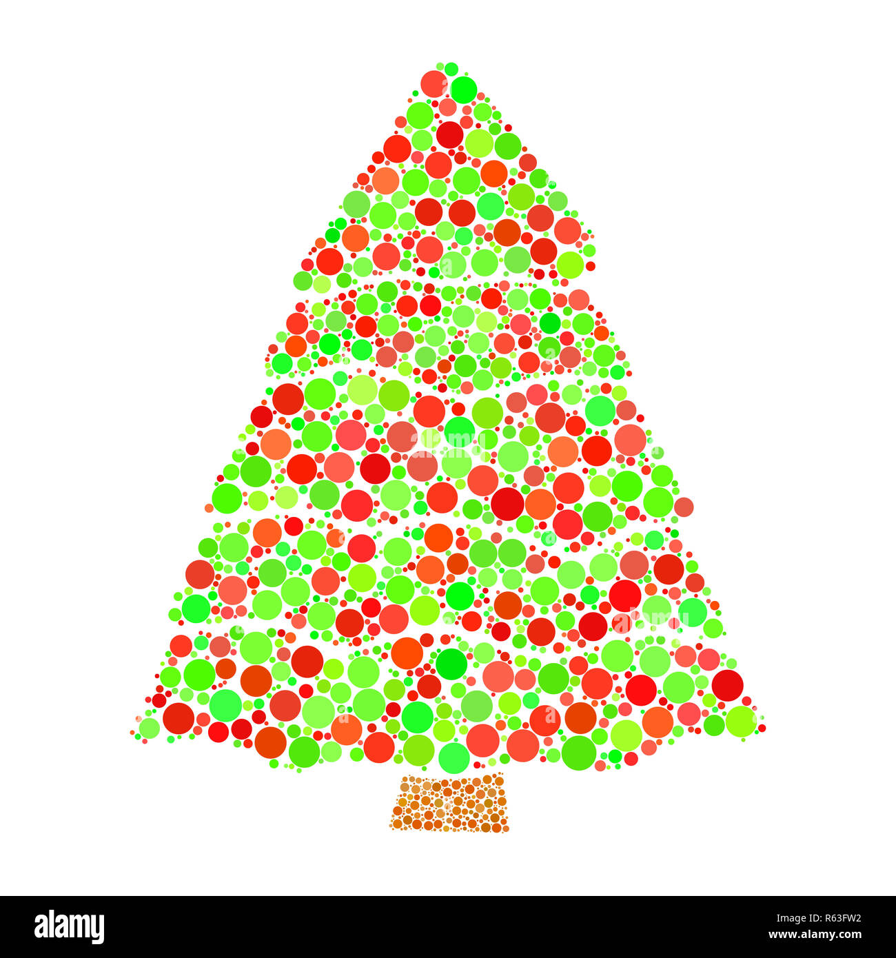 christmas tree dotted vector isolated on white background Stock Photo ...