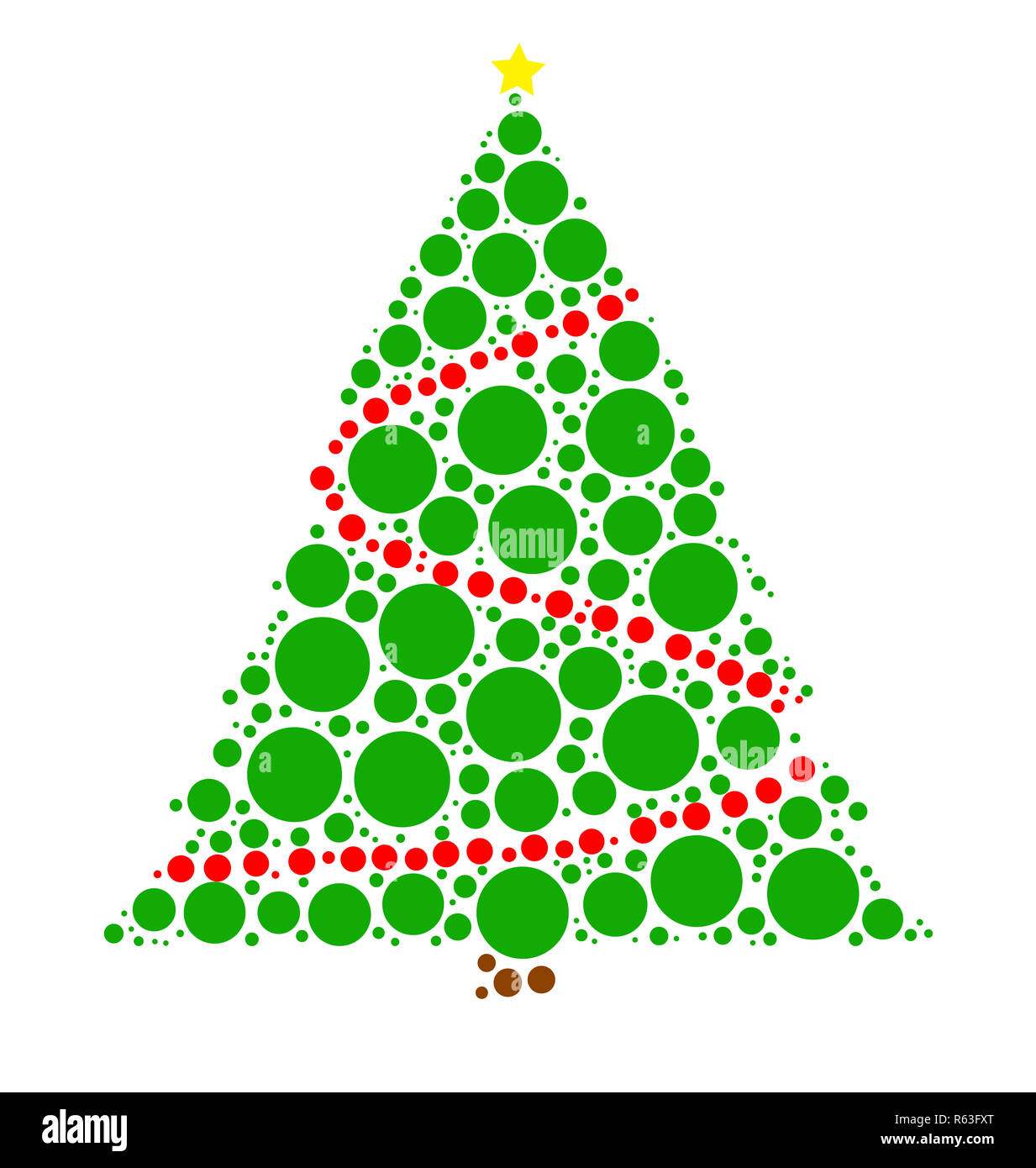 christmas tree dotted vector isolated on white background Stock Photo ...