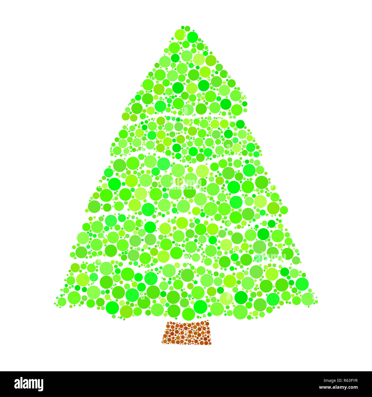 christmas tree dotted vector isolated on white background Stock Photo ...