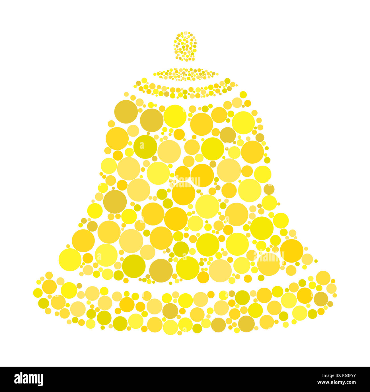 christmas bell dotted vector isolated on white background Stock Photo ...