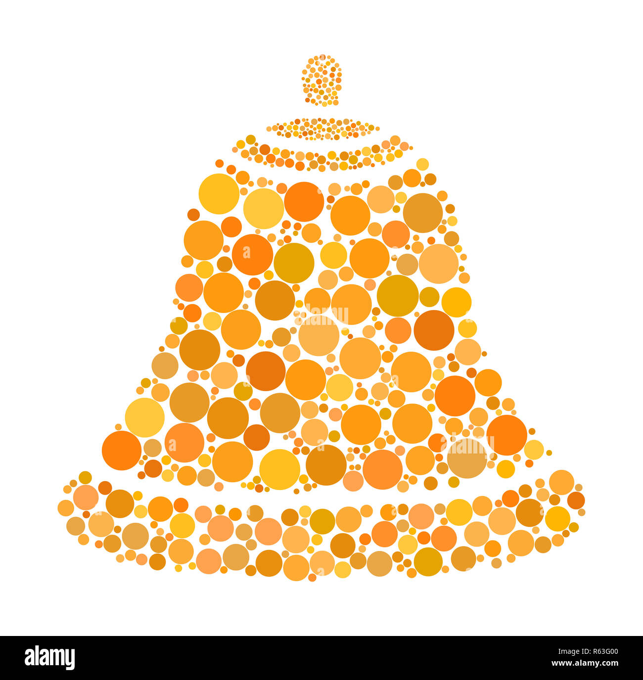 christmas bell dotted vector isolated on white background Stock Photo ...