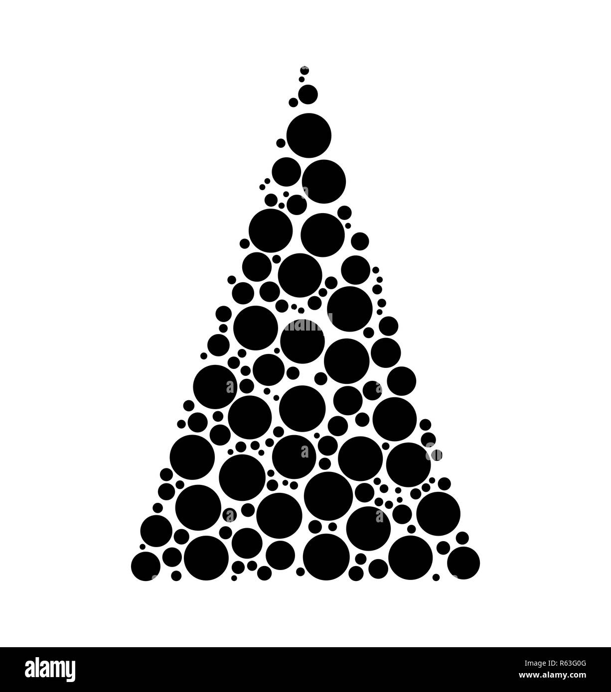 christmas tree dotted vector isolated on white background Stock Photo ...