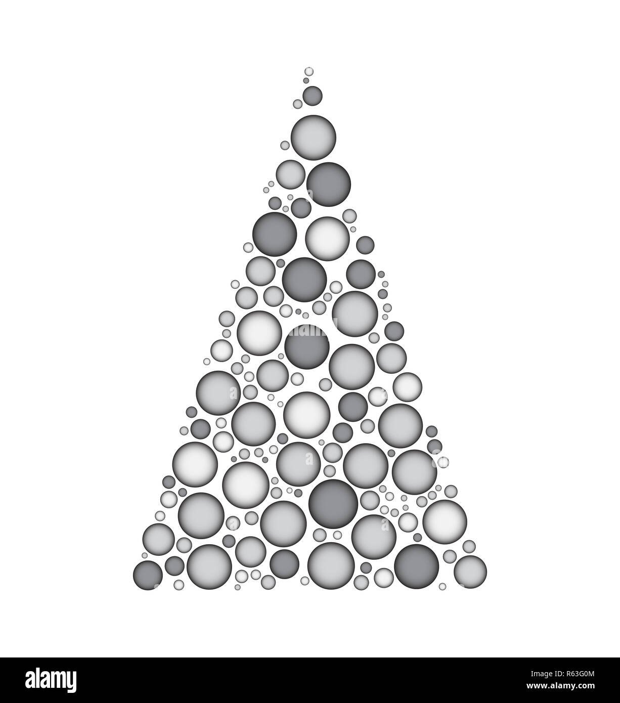 christmas tree dotted vector isolated on white background Stock Photo ...