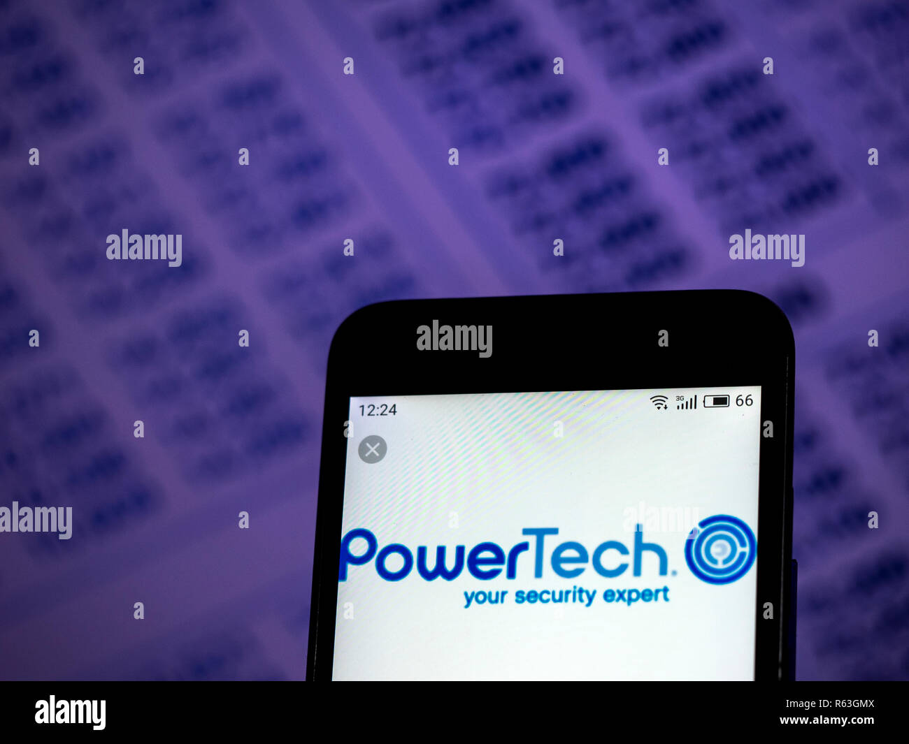 Powertech Technology Company logo seen displayed on smart phone Stock ...