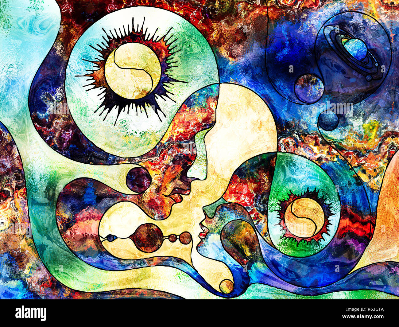 Metaphorical Color Division Stock Photo - Alamy