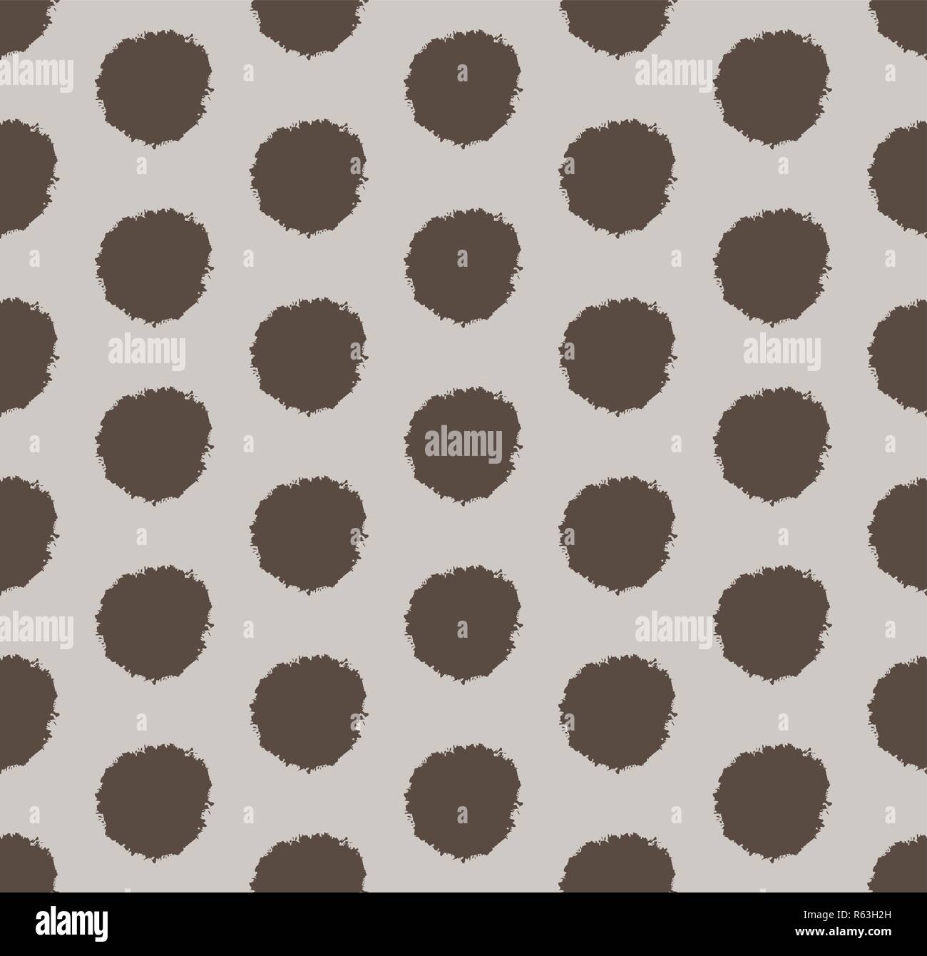 Hand drawn polka dot background with round brush strokes Stock Vector ...