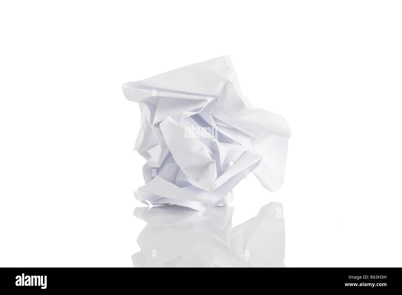 Crumbled paper over white background Stock Photo - Alamy