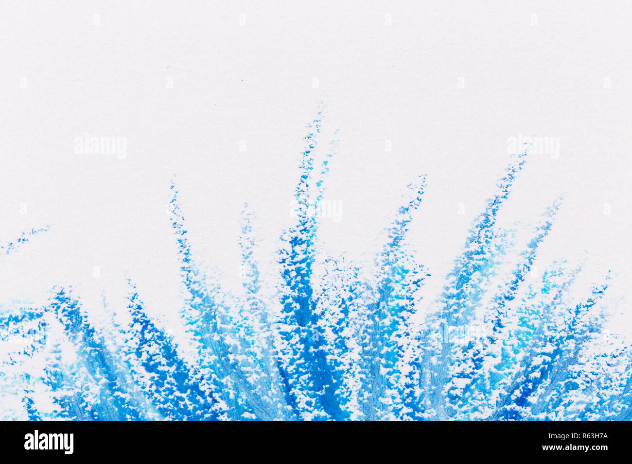 crayons blue frame Stock Photo - Alamy