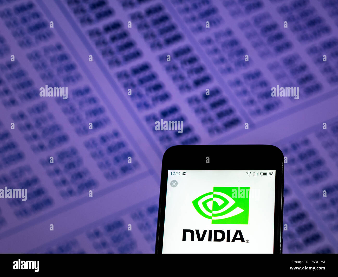 Nvidia Computer game company logo seen displayed on smart phone Stock ...