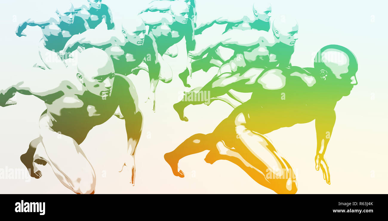 Teamwork Concept and People Running in the Same Direction Stock Photo ...