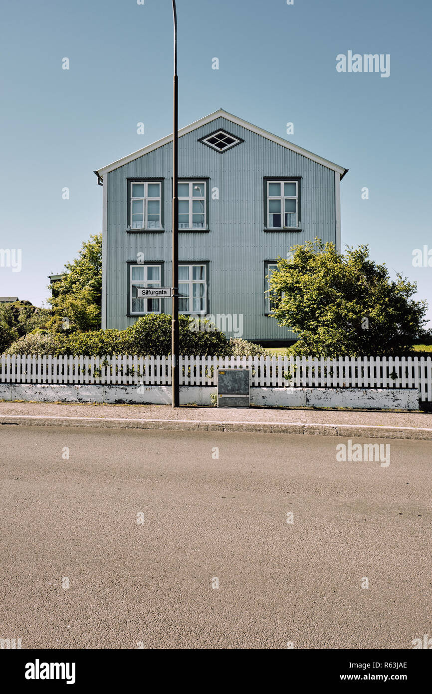Icelandic architecture - typical house design in Iceland Stock Photo ...
