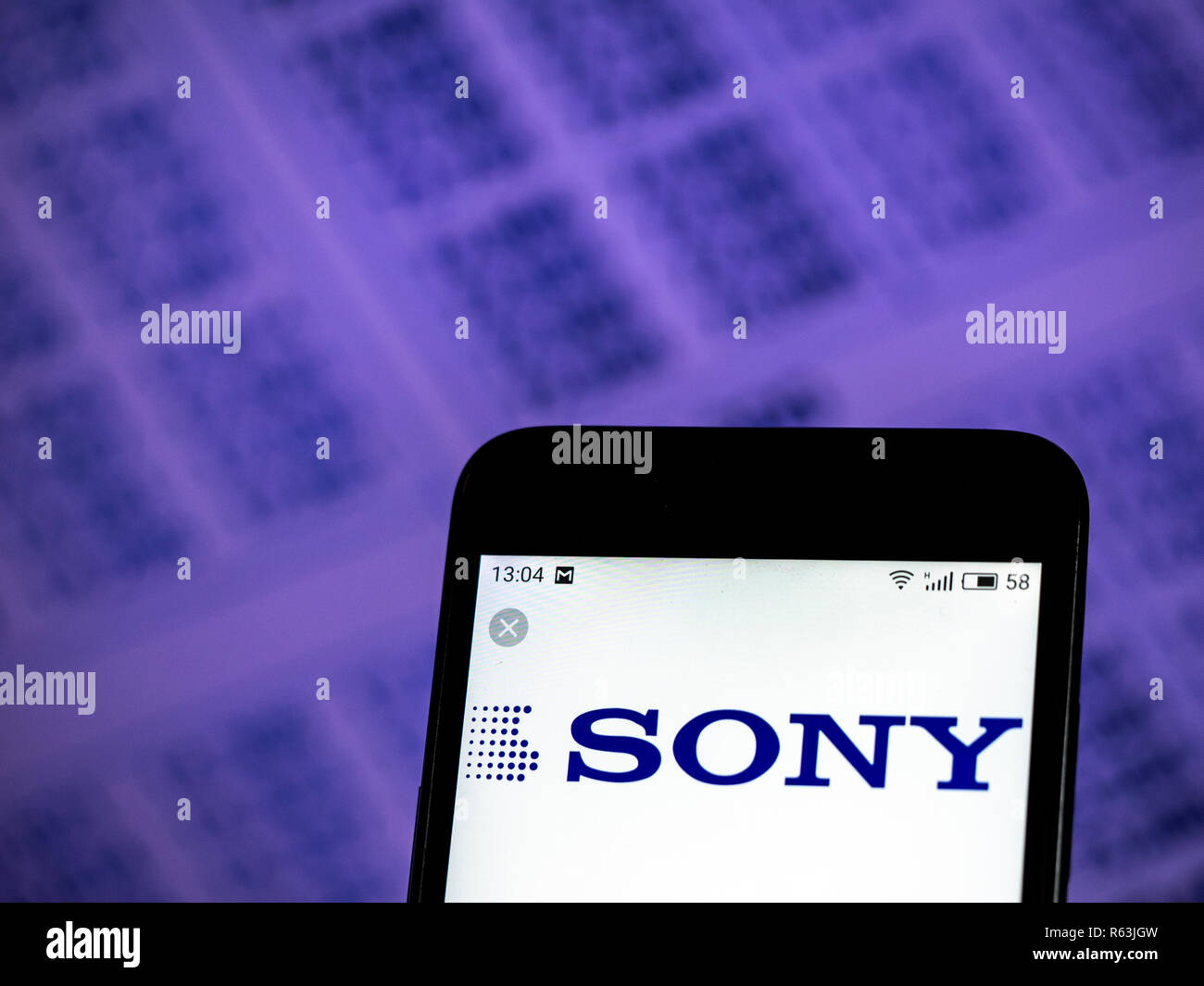 Sony Corporation logo seen displayed on smart phone Stock Photo - Alamy