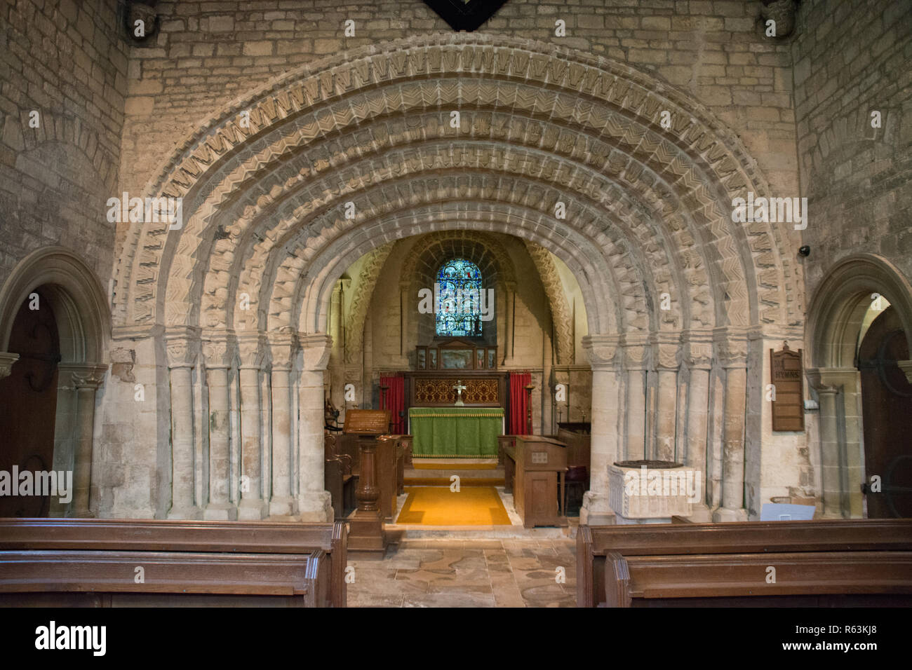 Church of St Peter, Tickencote, Rutland. Dated to 1130-1150 Stock Photo ...