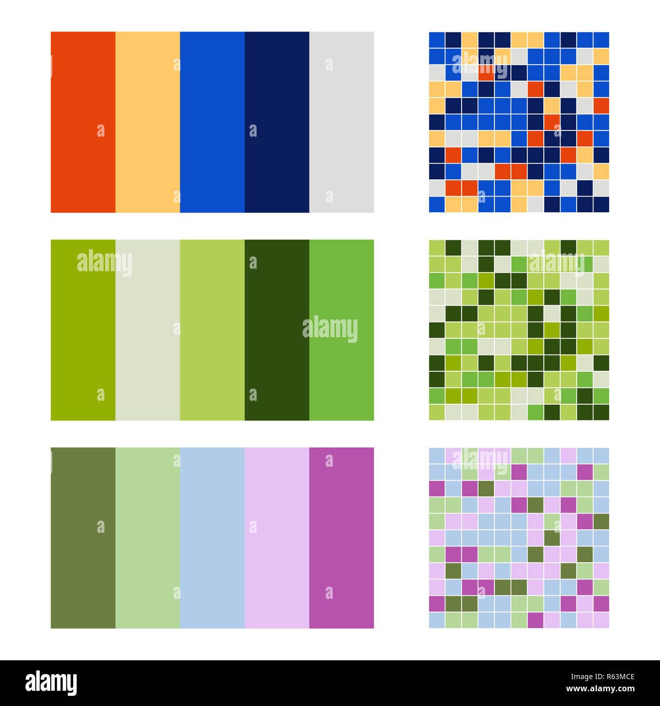 color palette set background. Harmony color combos spectrum Stock Photo ...