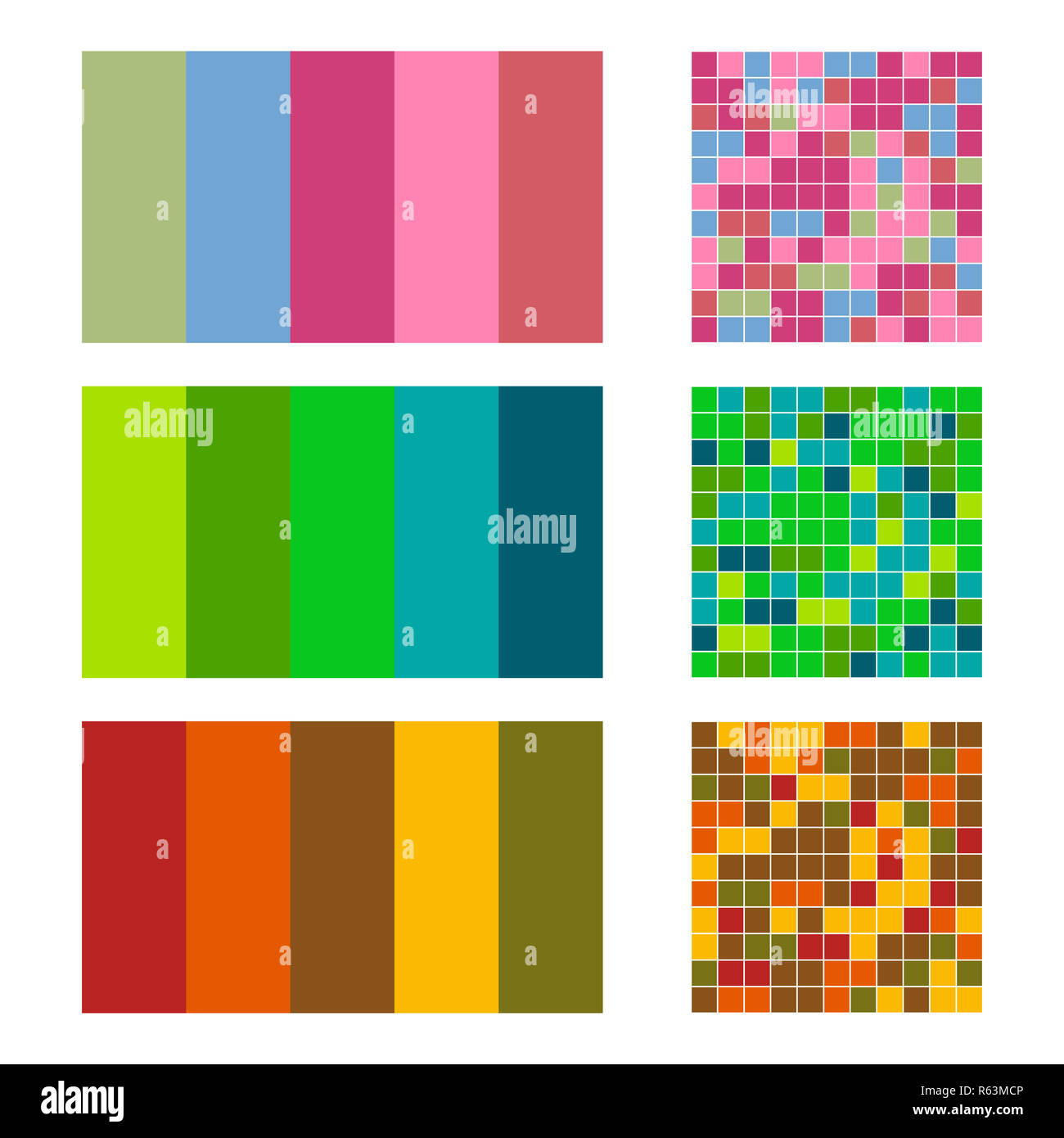 color palette set background. Harmony color combos spectrum Stock Photo ...