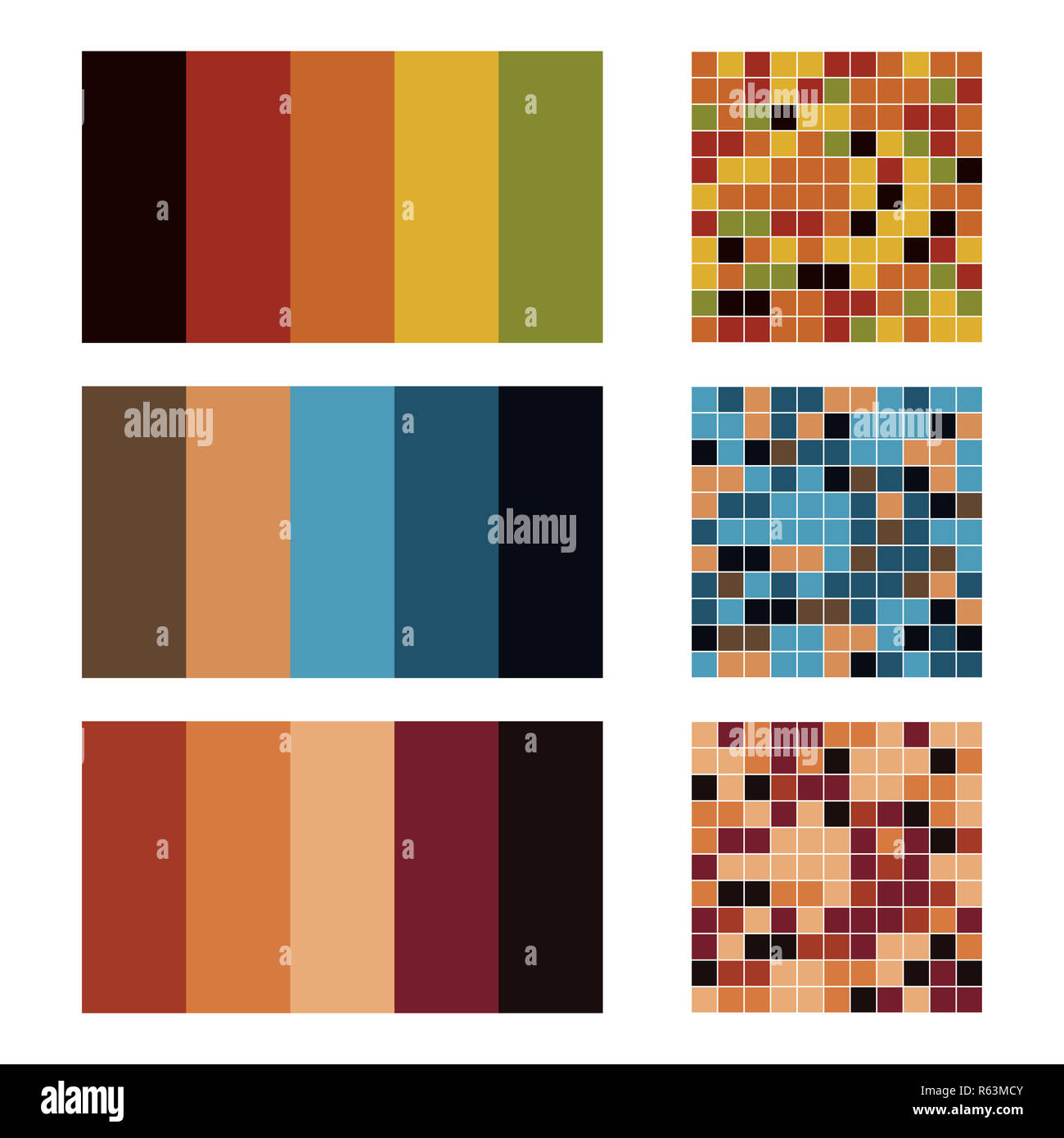 color palette set background. Harmony color combos spectrum Stock Photo ...