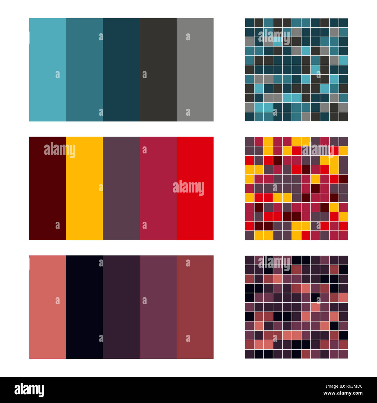 color palette set background. Harmony color combos spectrum Stock Photo ...