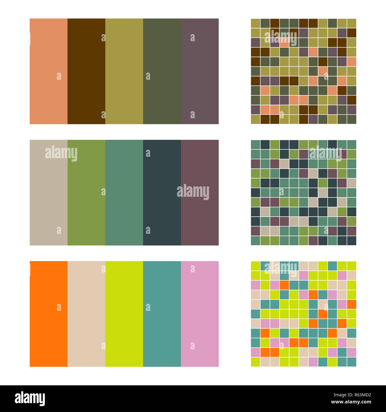 color palette set background. Harmony color combos spectrum Stock Photo ...