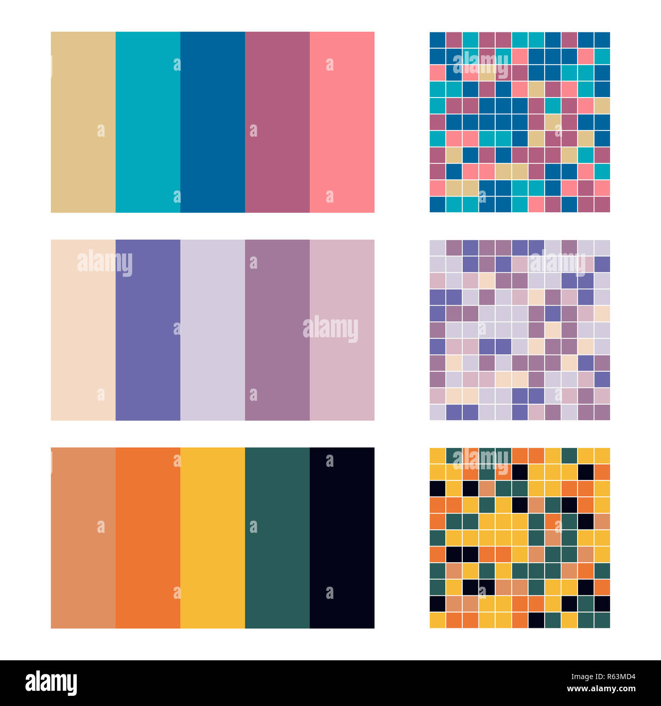 color palette set background. Harmony color combos spectrum Stock Photo ...