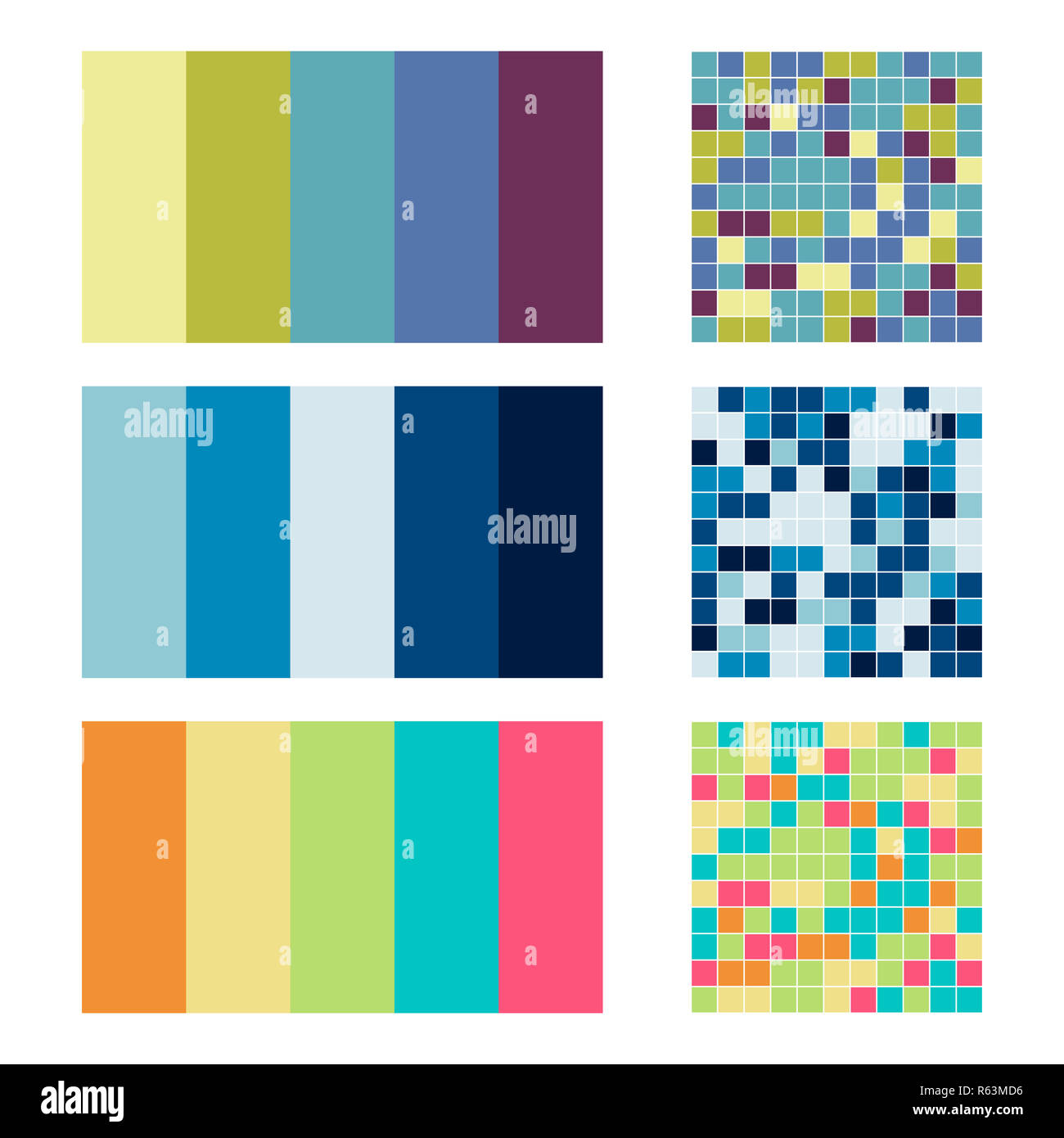 color palette set background. Harmony color combos spectrum Stock Photo ...