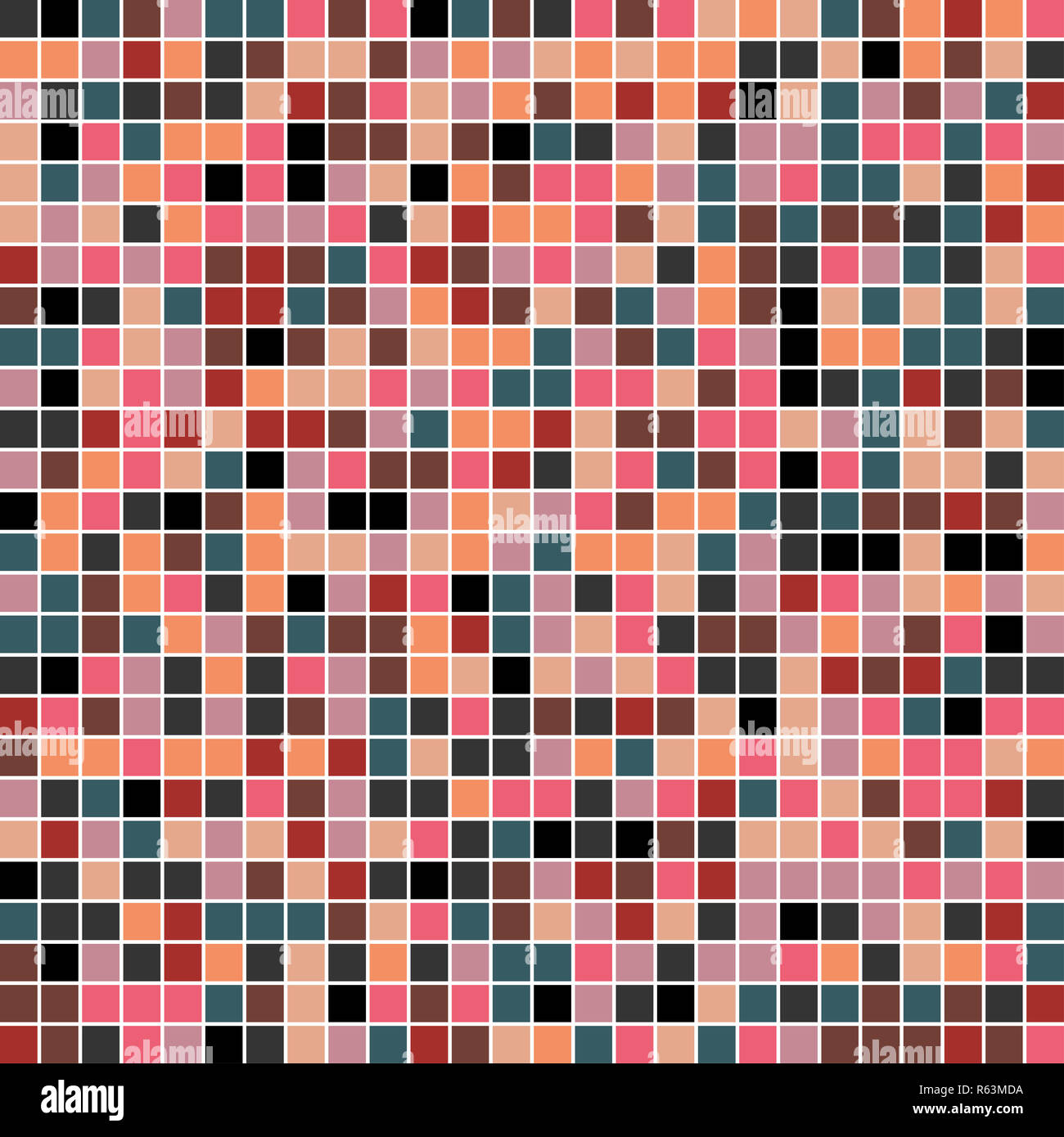 square mosaic color palette . color combo harmony Stock Photo - Alamy