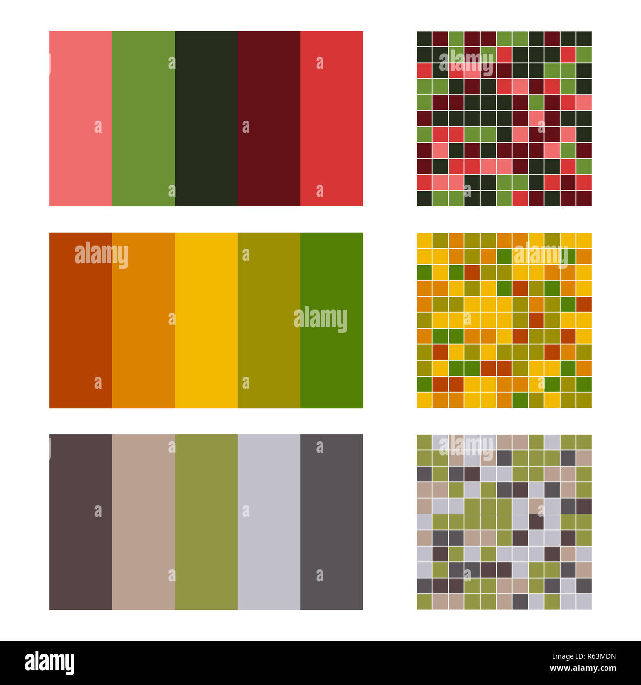color palette set background. Harmony color combos spectrum Stock Photo ...