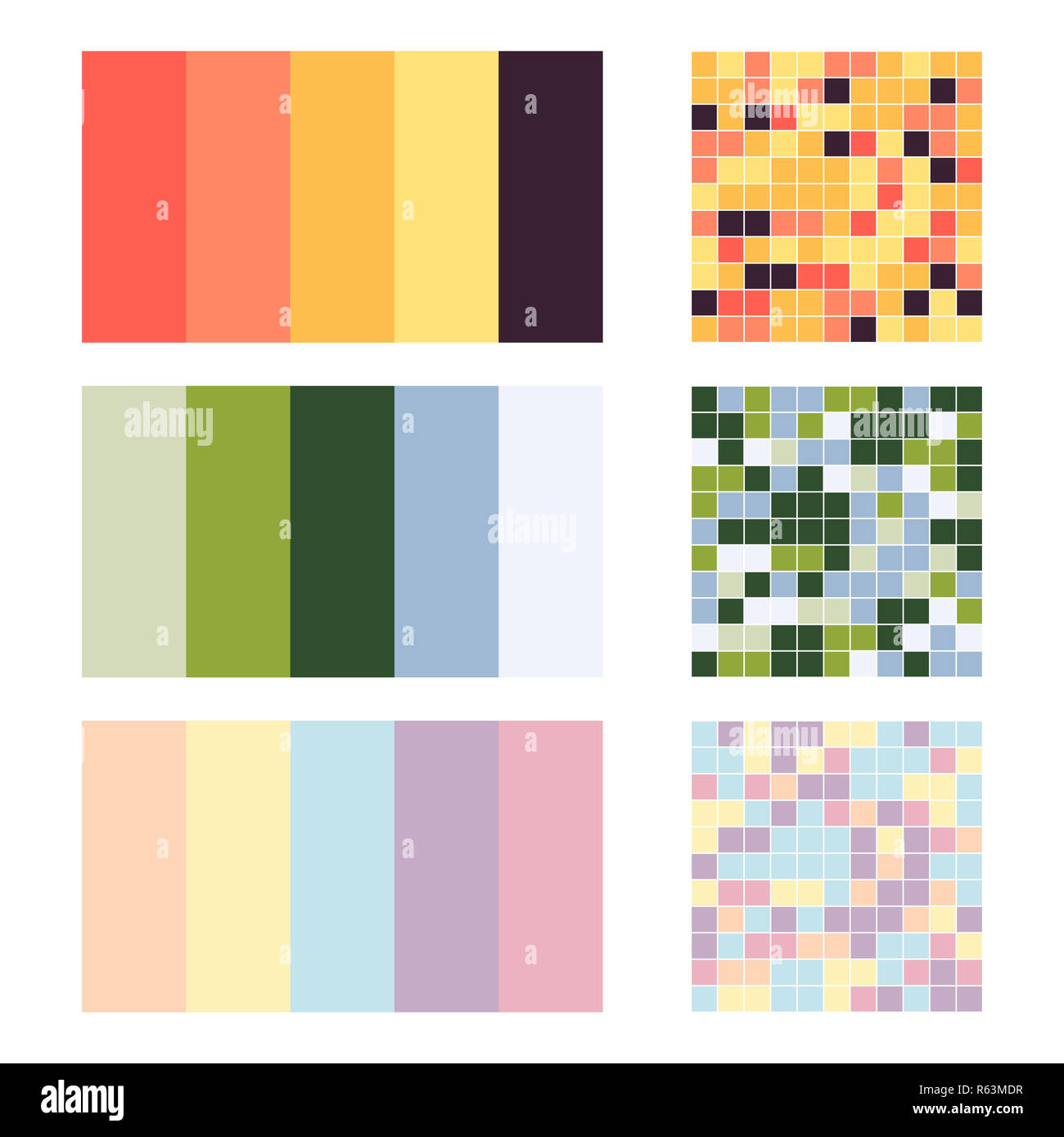 color palette set background. Harmony color combos spectrum Stock Photo ...