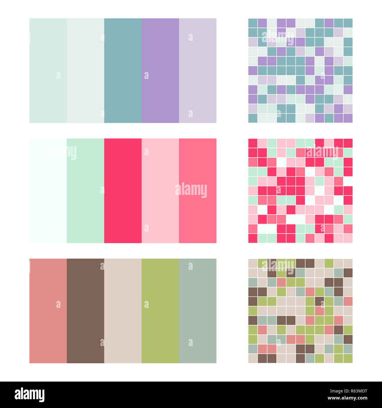 color palette set background. Harmony color combos spectrum Stock Photo ...
