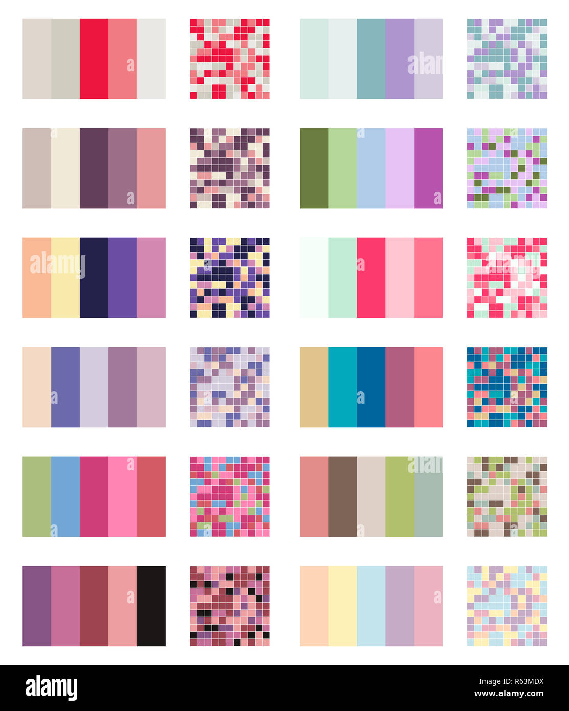 color palette set background. Harmony color combos spectrum Stock Photo ...