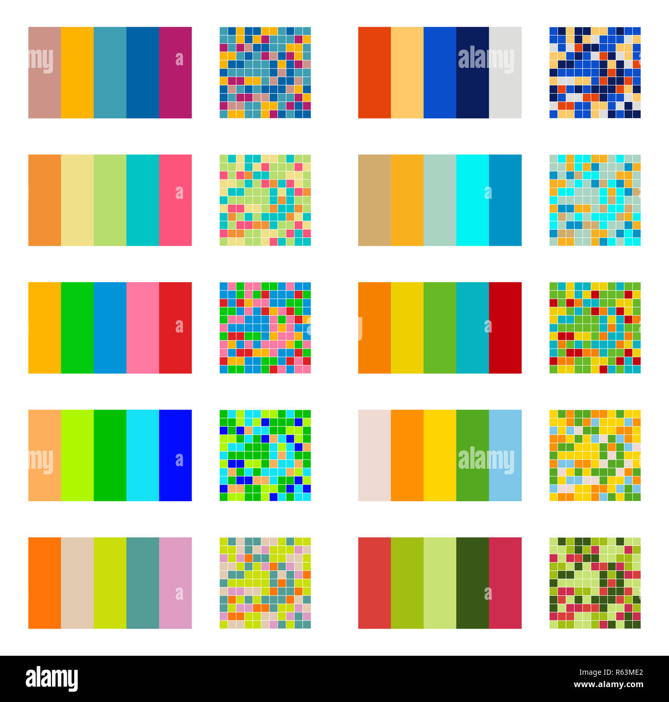 color palette set background. Harmony color combos spectrum Stock Photo ...
