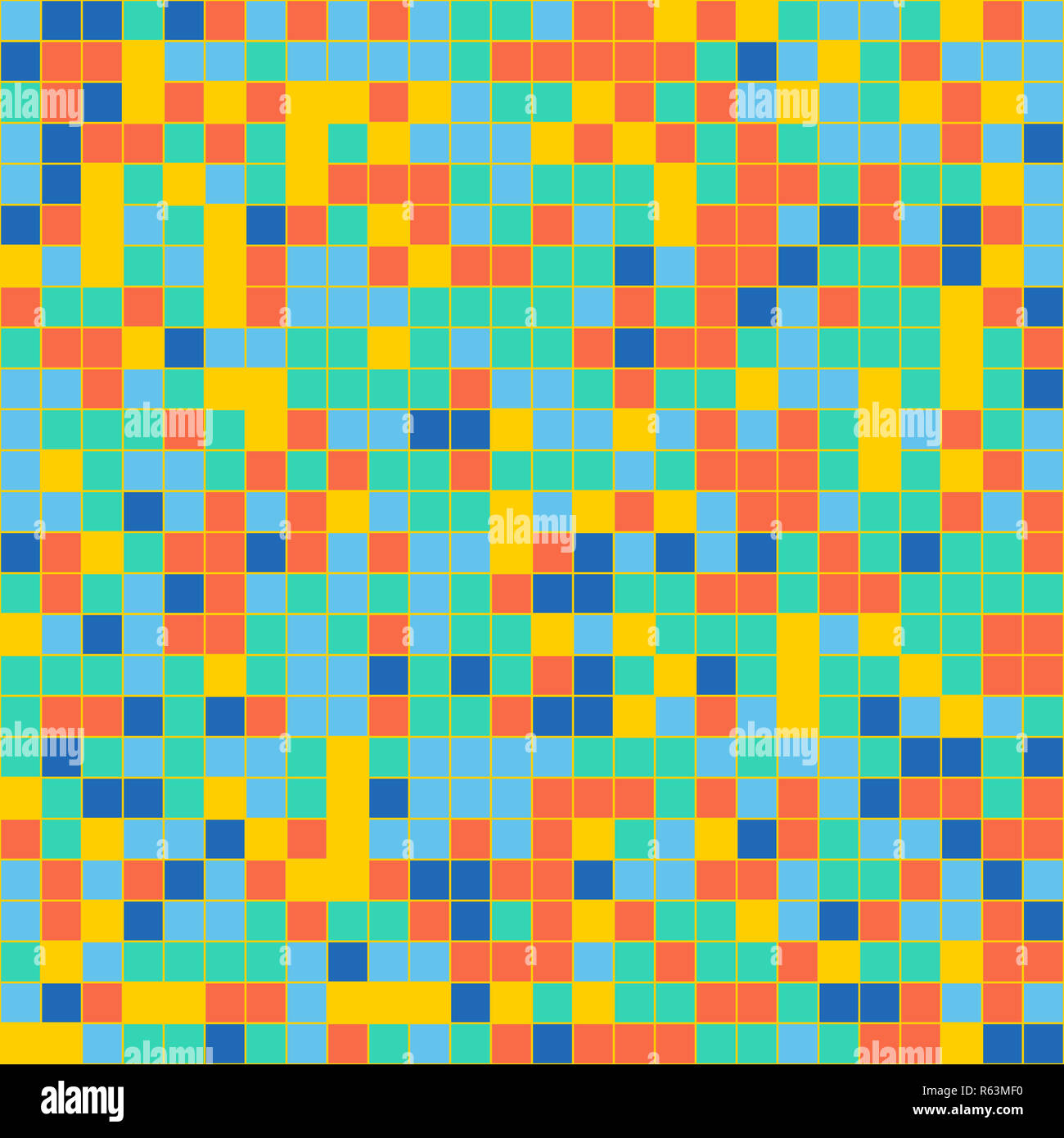 square mosaic color palette . color combo harmony Stock Photo - Alamy
