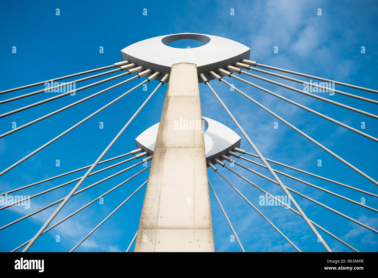 cable bridge top Stock Photo - Alamy