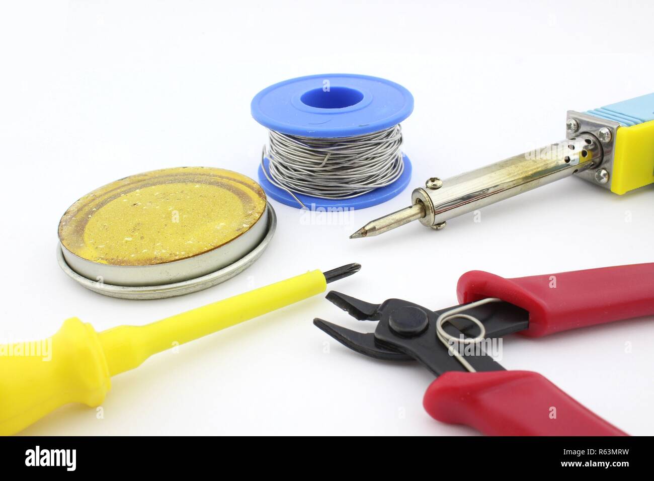 Welding tools, cutting plier, soldering wire, screw driver, letcon ...