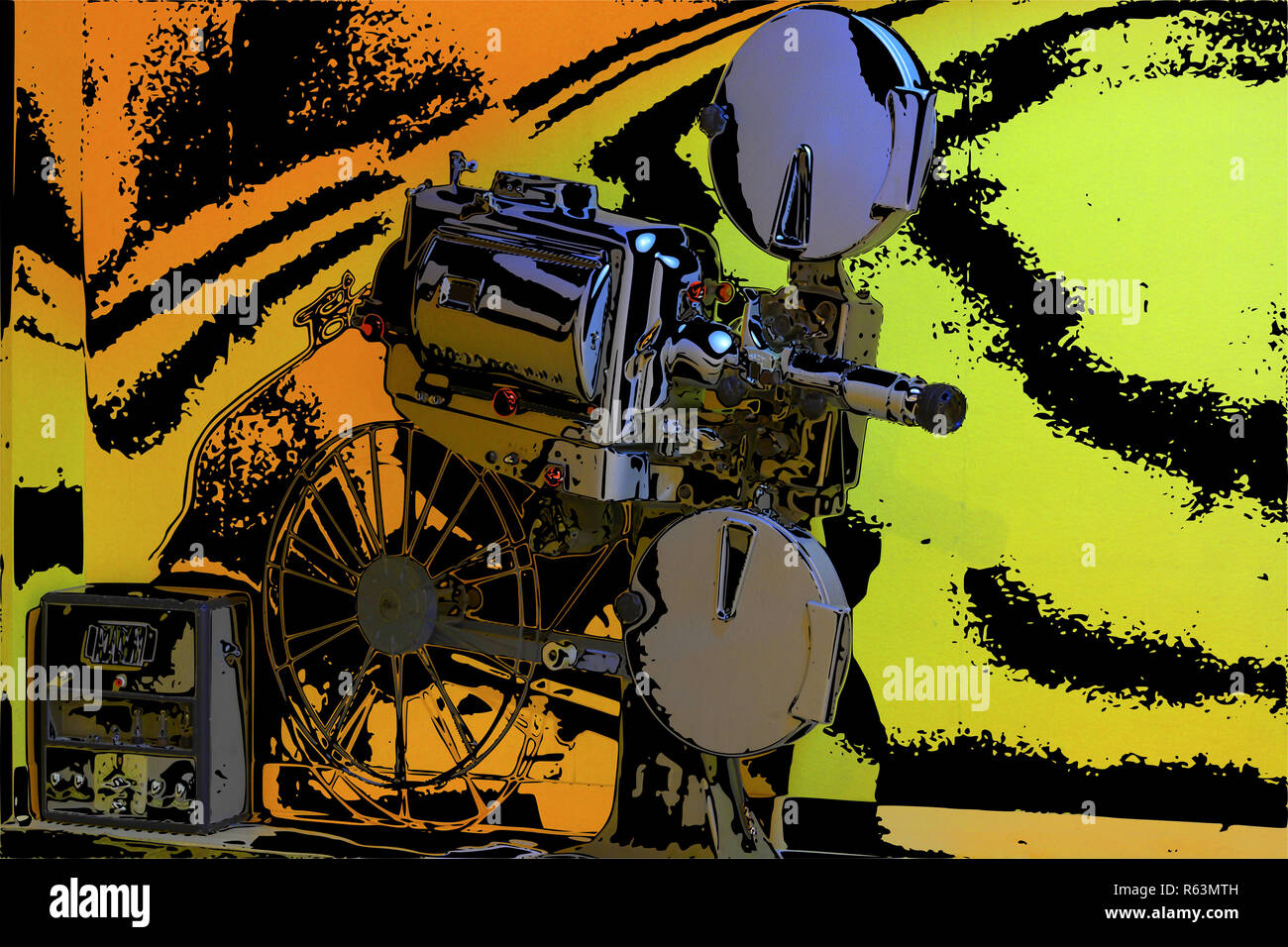 an ancient cinema projector Stock Photo - Alamy