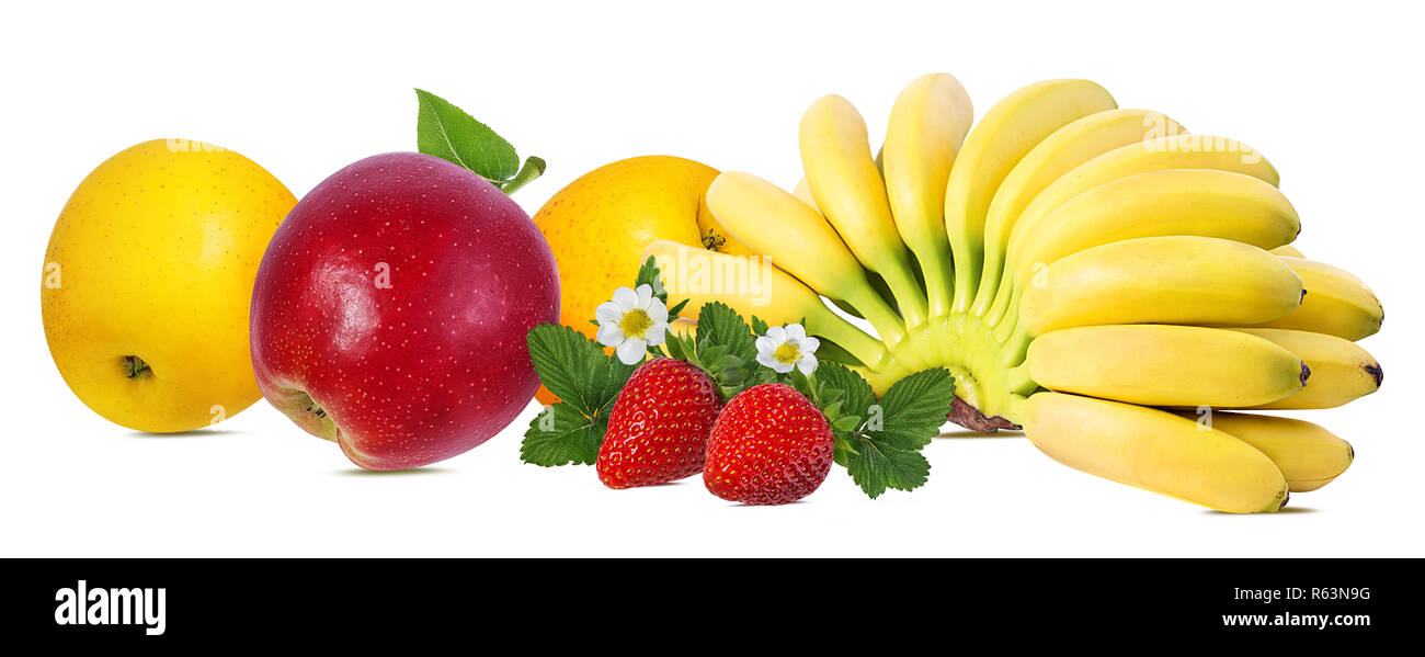 Strawberries and bananas slices hi-res stock photography and images - Alamy