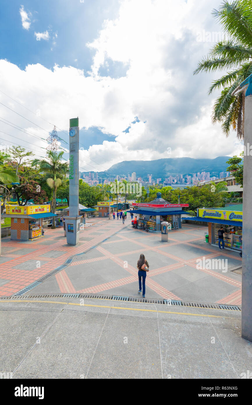 Medellin January 2018 In this time tourists arrive with the subway to ...