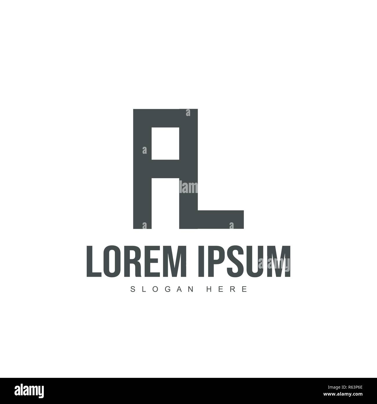 AL Logo template design. Initial letter logo template design Stock ...