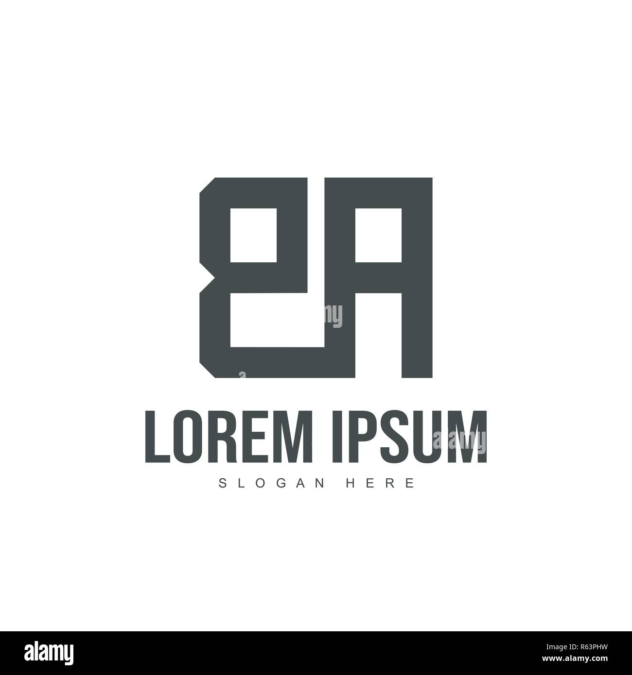 BA Letter logo design. Initial letter logo template design Stock Vector ...