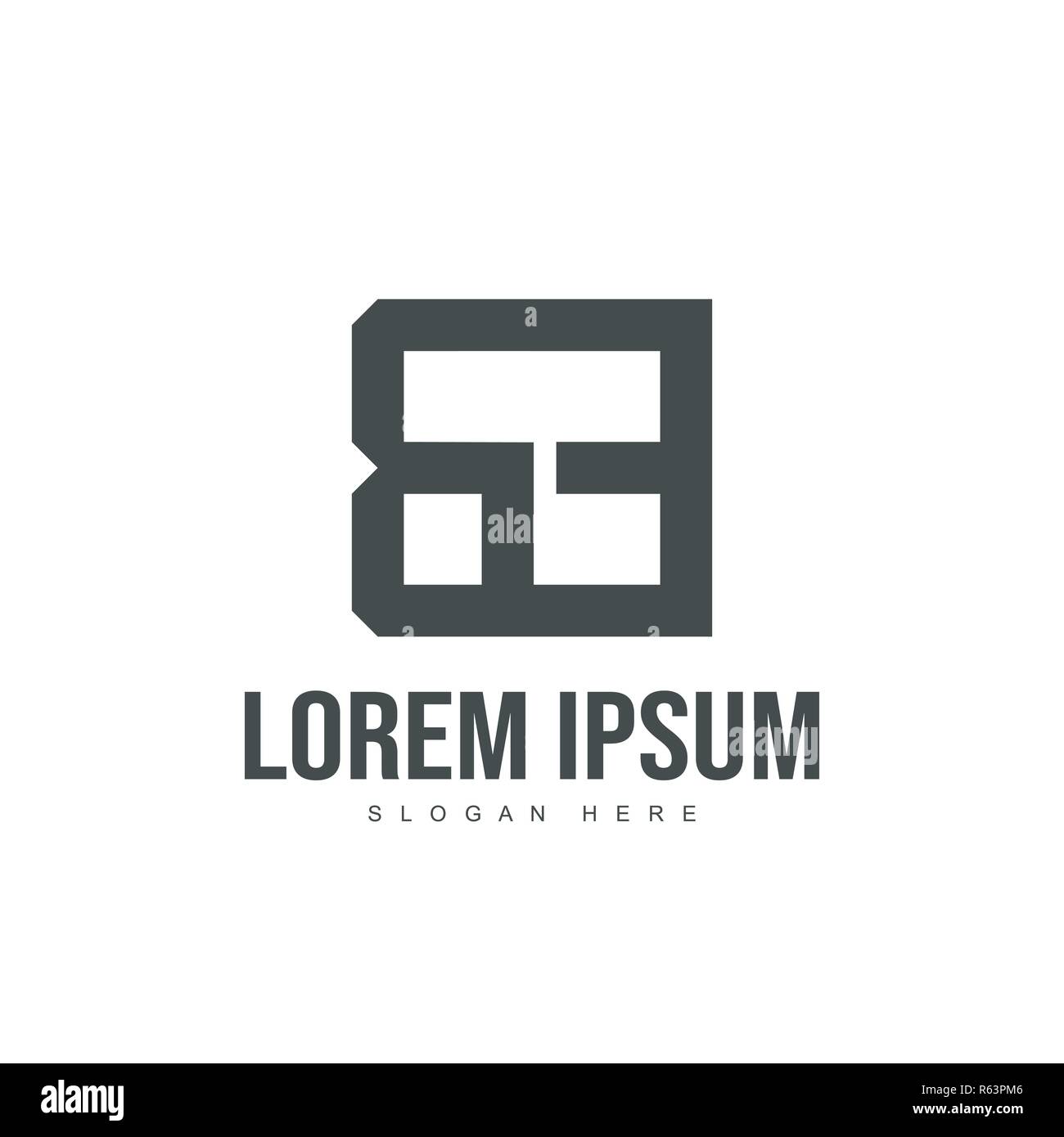 BE Letter logo design. Initial letter logo template design Stock Vector ...