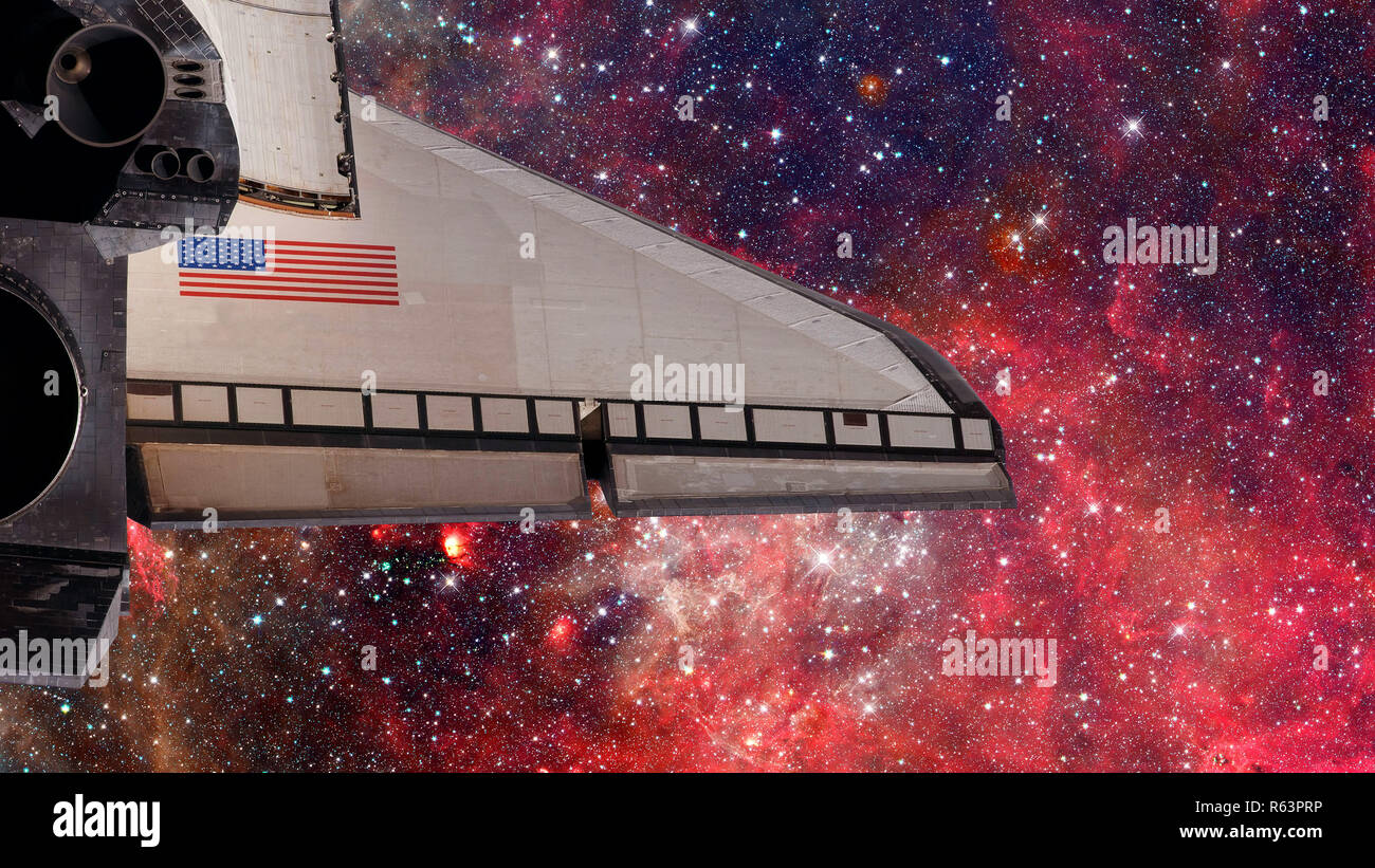 Space shuttle taking off on a mission. Elements of this image furnished ...