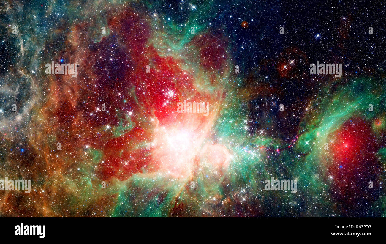 Stars, dust and gas nebula in galaxy. Elements of this image furnished ...