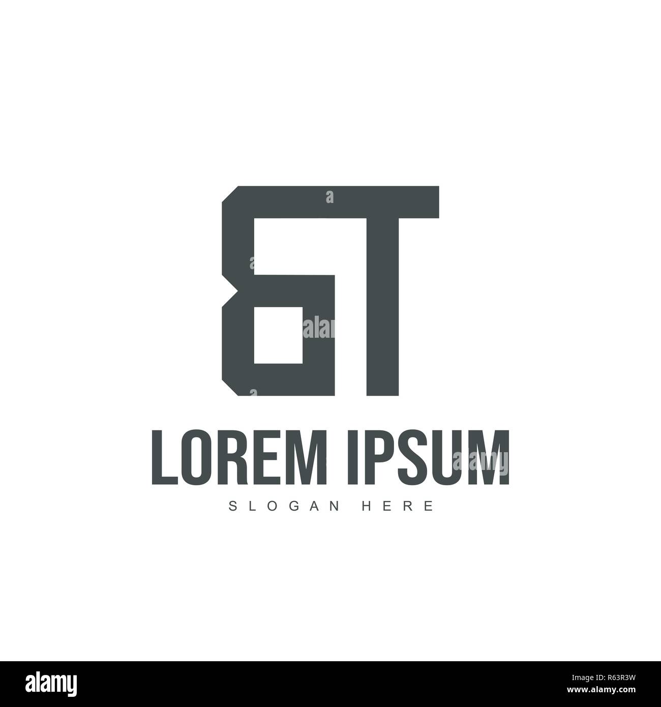 BT Letter logo design. Initial letter logo template design Stock Vector ...