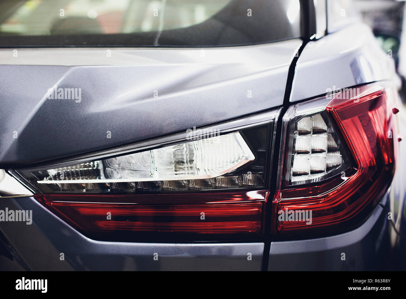 back light, with brilliant reflections auto black body Stock Photo - Alamy