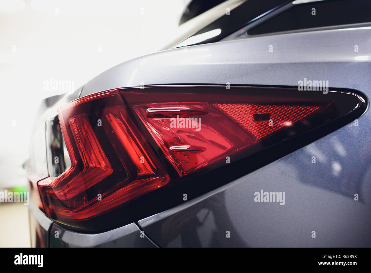 back light, with brilliant reflections auto black body Stock Photo - Alamy