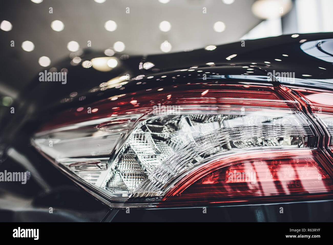 back light, with brilliant reflections auto black body Stock Photo - Alamy