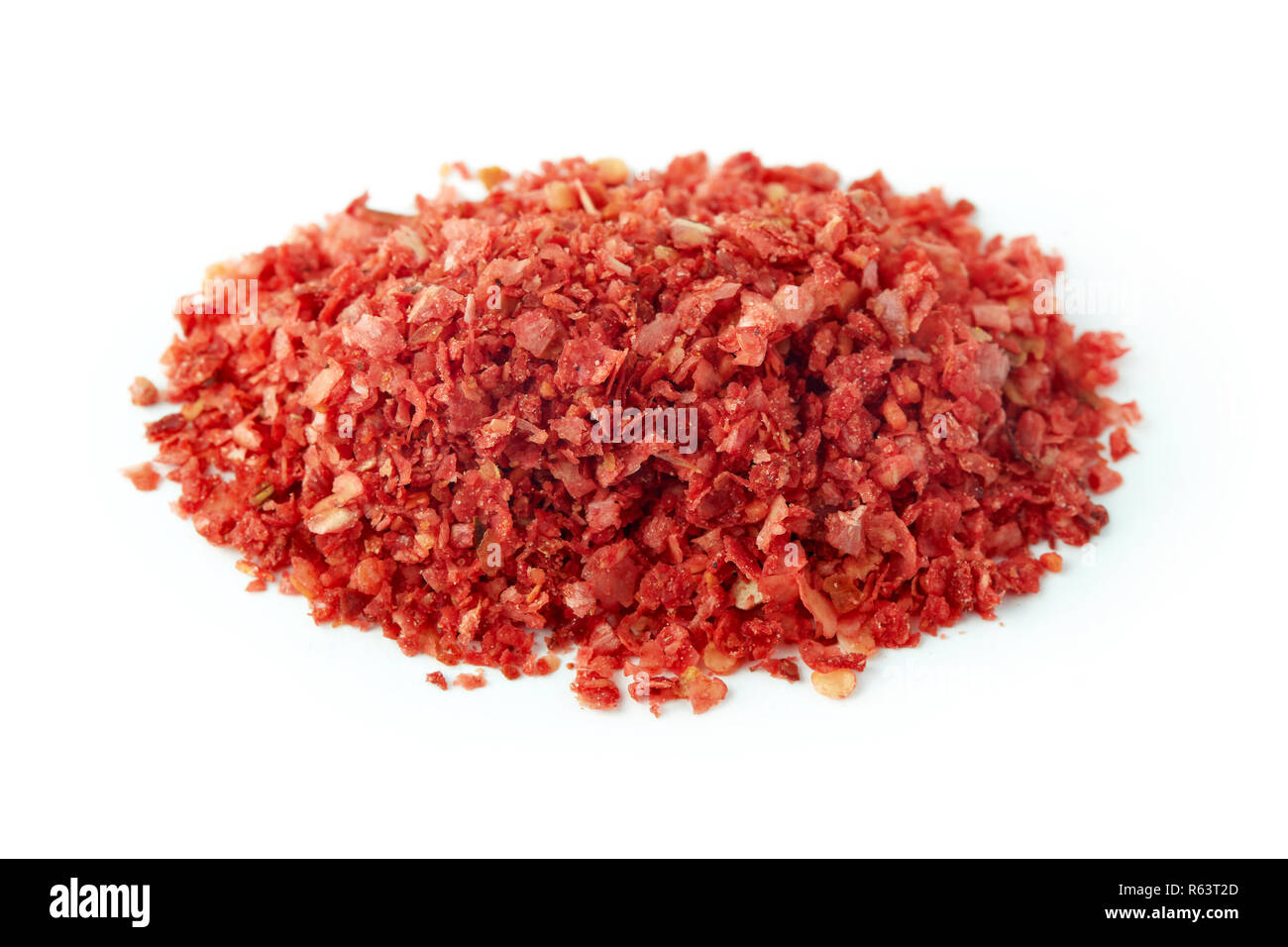 Dried chopped chili pepper isolated on white background Stock Photo - Alamy