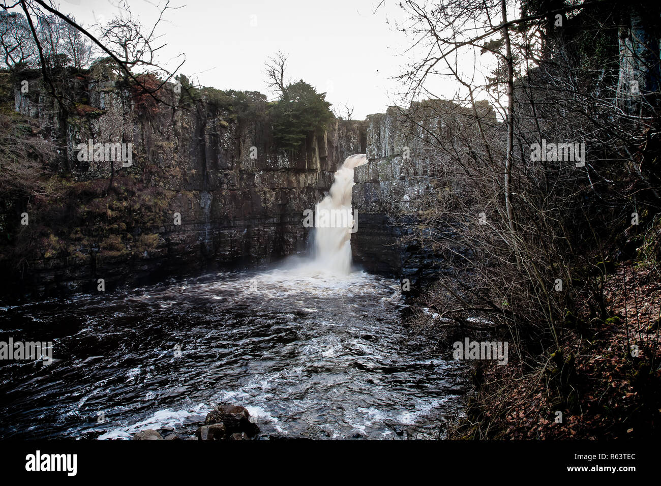 High Force water full Stock Photo - Alamy