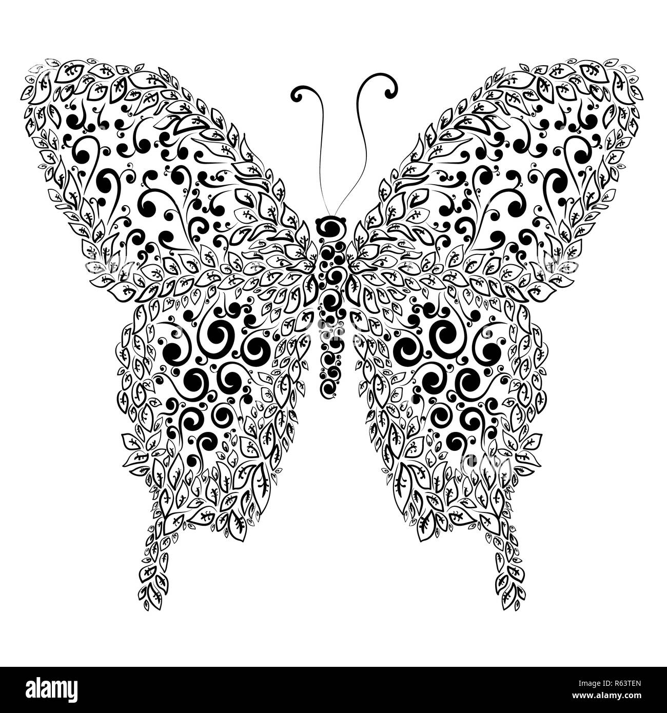 decorative butterfly illustration Stock Photo - Alamy